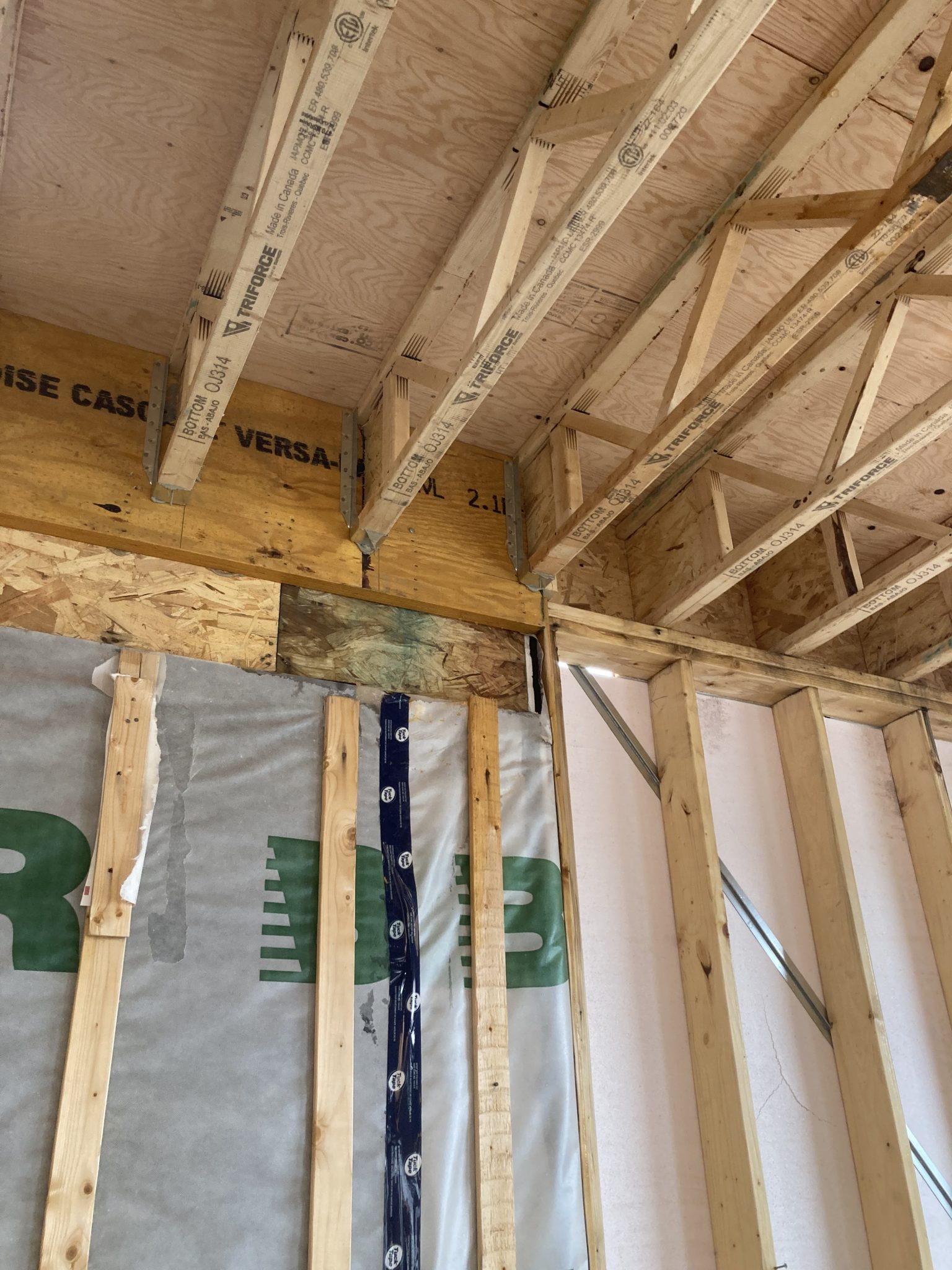 Three practical installations of engineered wood floor joist structures ...